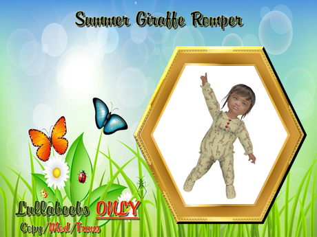 Second Life Marketplace - Summer Giraffe v2 Romper v2 - Lullabeebs ONLY ...